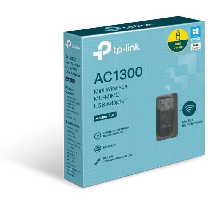 TP-Link Clé WiFi Puissante AC1300 Mbps, adaptateur USB wifi, dongle ... TP-Link Clé WiFi Puissante AC1300 Mbps, adaptateur USB wifi, dongle ...